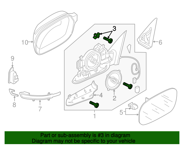 4G0-898-011 - Adjust Motor Hardware Kit 2015-2018 Audi | Audi OEM Parts