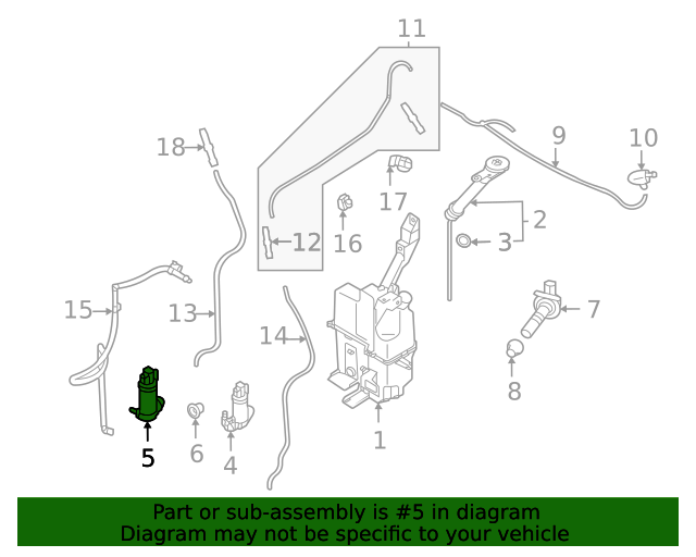 8264A489 - Washer Pump 2021-2024 Mitsubishi | Mitsubishi Direct Parts