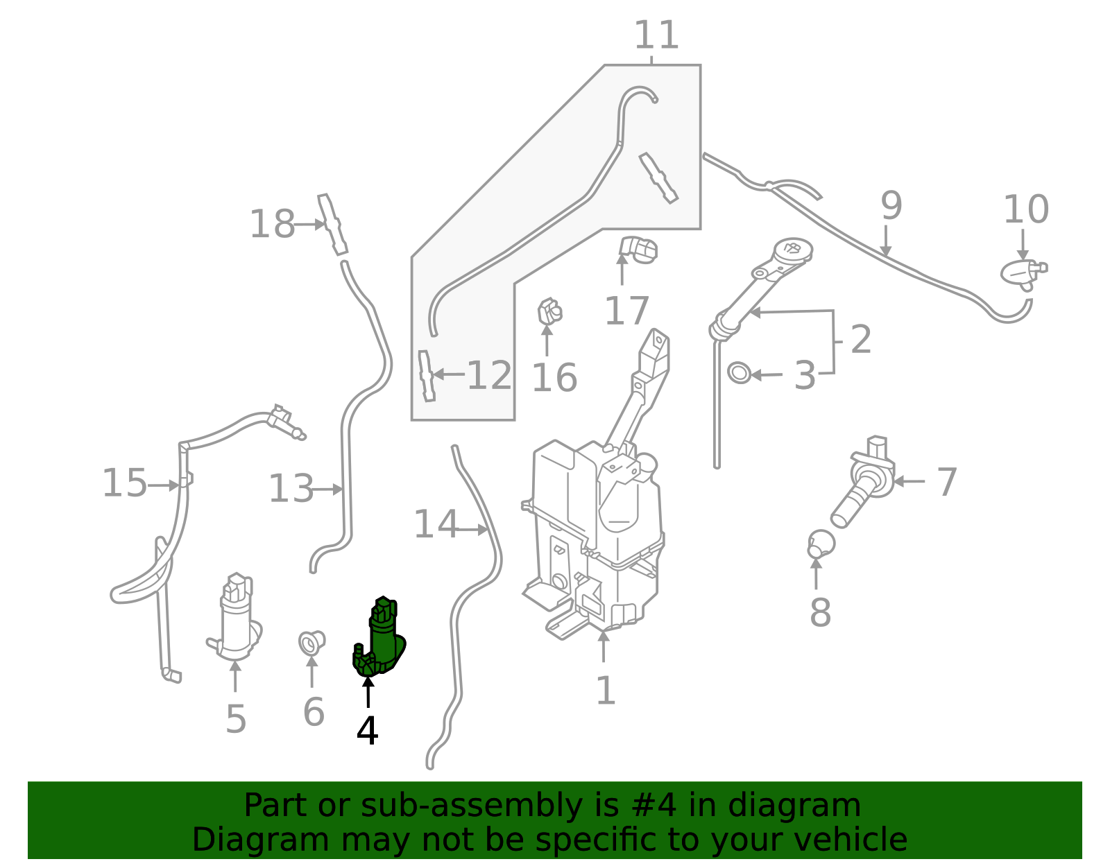 2021-2025 Mitsubishi Washer Pump 8260A591 | QuirkParts