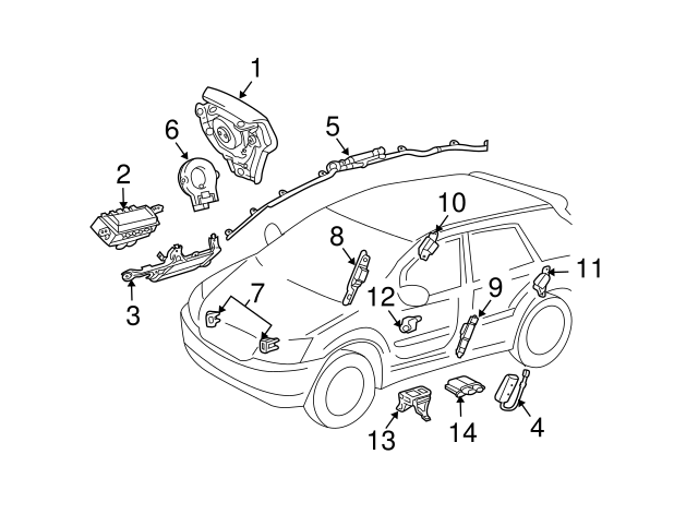 2004-2009 Lexus Air Bag Impact Sensor 89173-49295 | AutoNationParts.com