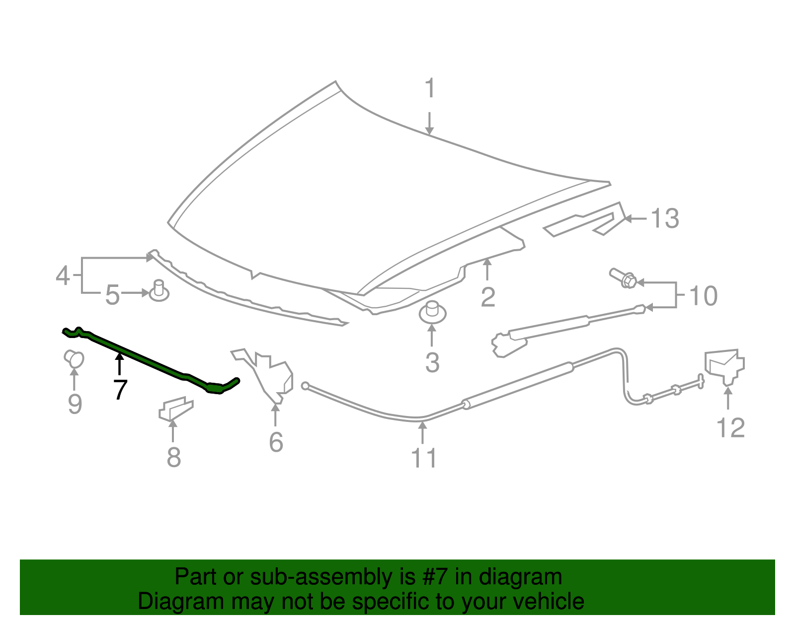 74145-TA5-A00 - Support Rod 2008-2012 Honda Accord | Honda Parts Online