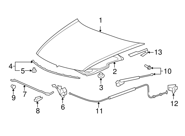 74148-TE0-A00 - Rubber Hood Seal - 2008-2012 Honda Accord | Genuine ...