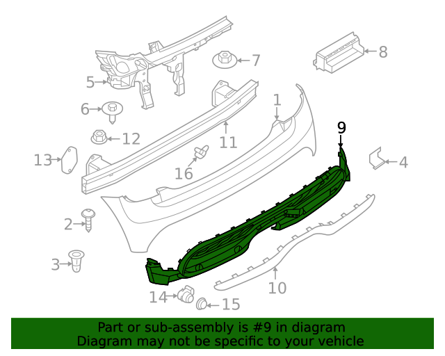 51-12-5-A3C-9B9 - Trim - 2022 Mini Cooper | BMWPartsHub