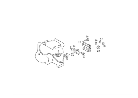 Heating/Air-Conditioner Operating Unit for 1987 Mercedes-Benz 300 TD ...