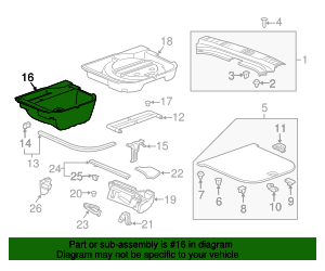 2010-2016 Cadillac SRX Spare Carrier 22778826 | GMPartsDirect.com