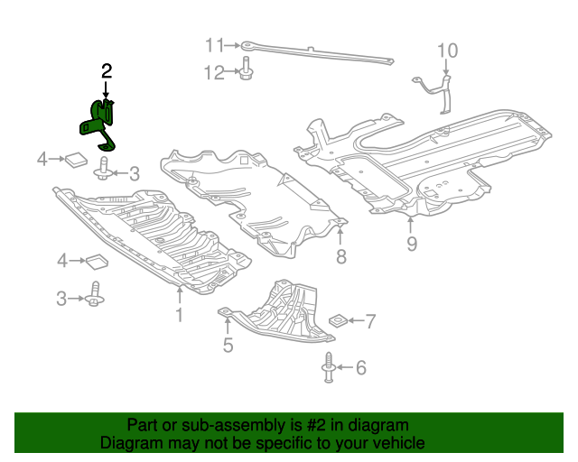 2018-2021 Mercedes-Benz Front Shield Bracket 213-524-48-00 | MB OEM Parts