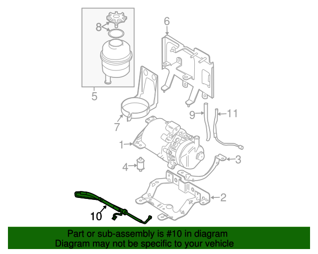 32-41-6-781-751 - Power Steering Pressure Hose 2002-2011 Mini Cooper ...