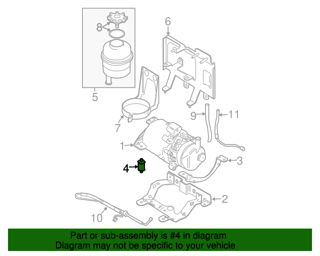 2002-2008 Mini Cooper Power Steering Pump Insulator 07-13-6-778-958 ...