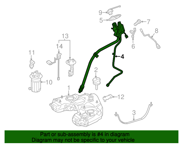 166-470-04-20-64 - Fuel Filler Neck 2012-2019 Mercedes-Benz ...