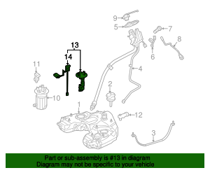 166-470-23-94 - Electric Fuel Pump 2012-2015 Mercedes-Benz ...