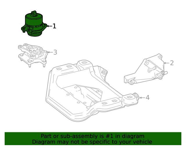 222-240-79-00 - Motor Mount 2018-2020 Mercedes-Benz S 560 | Mercedes ...