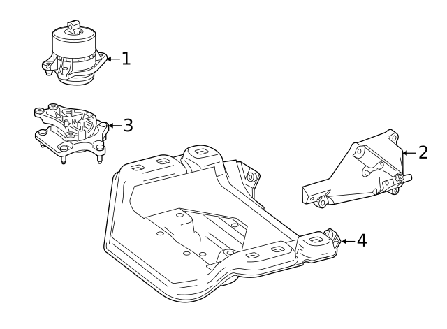 222-240-79-00 - Engine Mount 2018-2020 Mercedes-Benz S 560 ...