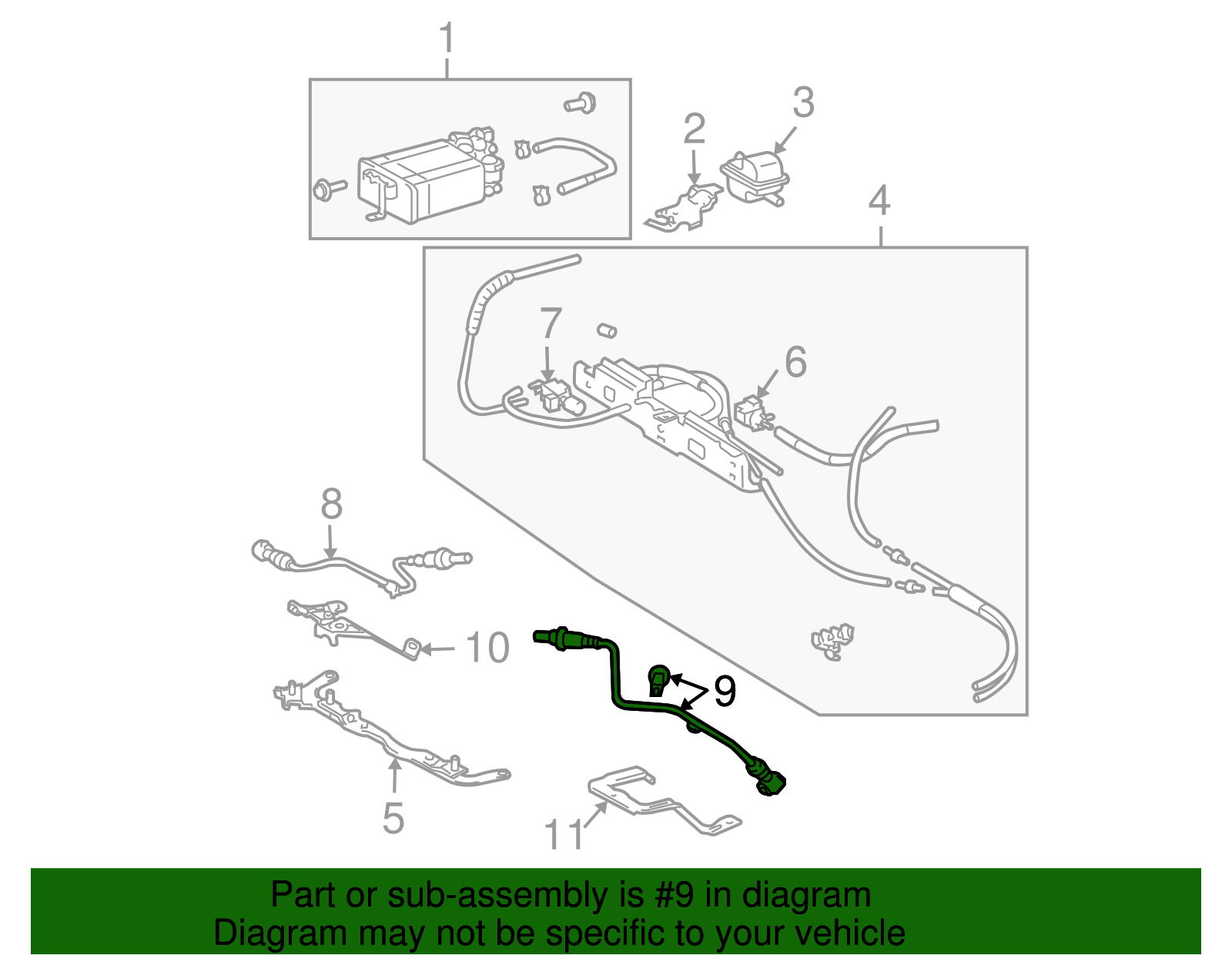 89467-0E040 - Oxygen Sensor For 2007-2012 Lexus | Lexus OE Parts