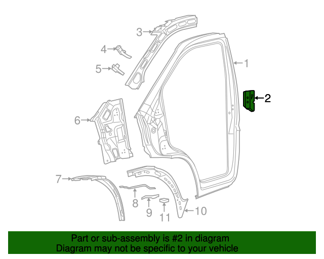 2014-2019 Ram Striker Reinforced - Passenger Side (RH) 68134188AA ...