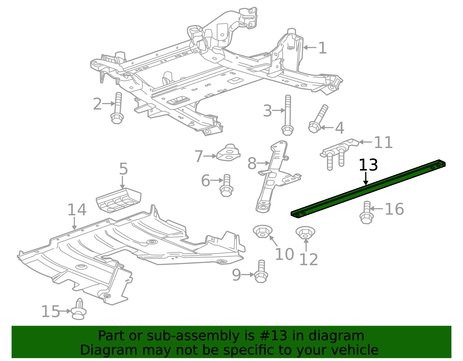 84548133 - Front Crossmember Brace 2020-2025 Cadillac CT5 | Gateway ...