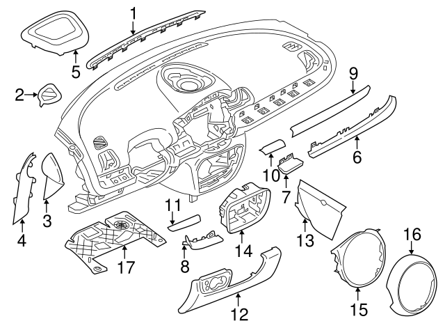 2016-2022 Mini Cooper Clubman Trim Molding 51-45-9-332-475 | Shop OEM ...