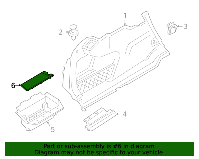 51-47-7-438-305 - Storage Compartment Cover - 2019-2022 BMW | Buy BMW ...