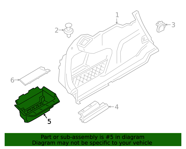 51-47-7-438-306 - Storage comp.luggage comp.trim panel 2019-2024 BMW ...