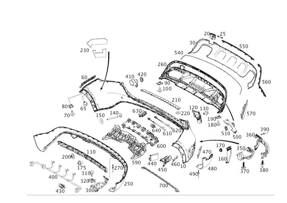 2015-2020 Mercedes-Benz Trim, Bumper 156-885-26-00 | MB OEM Parts