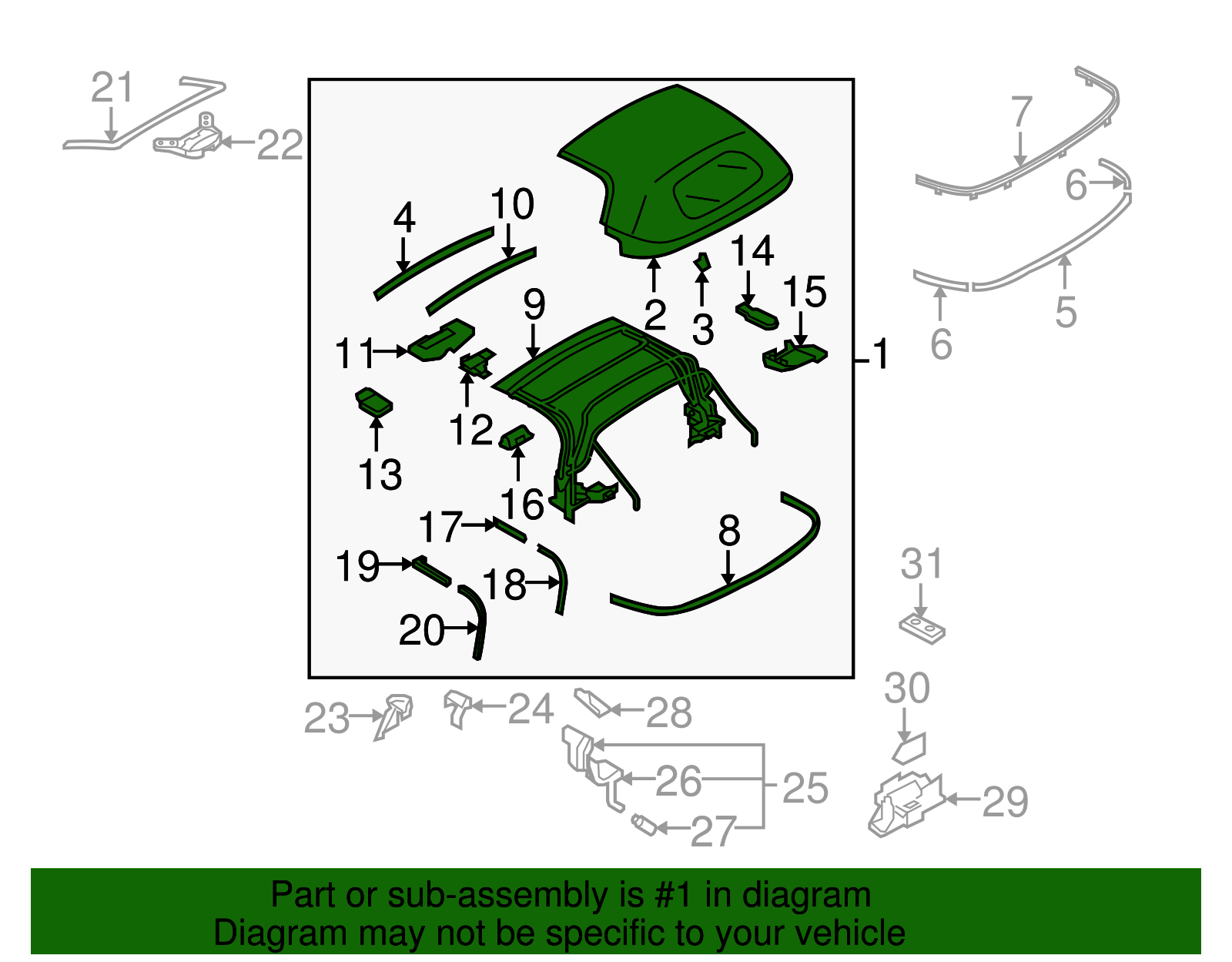 NE61-R1-020W-31 - Top Assembly 2006-2015 Mazda MX-5 Miata | AutoNation ...