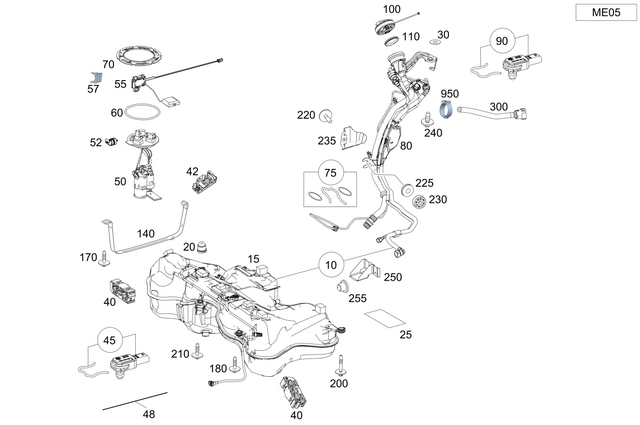 253-470-21-02 - Fuel Tank 2020 Mercedes-Benz GLC350e | Mercedes-Benz ...
