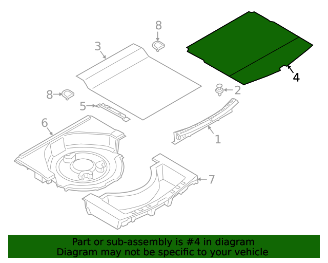 2019-2024 BMW Floor carpet, luggage compartment 51-47-7-459-022 ...