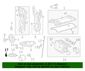 2018-2023 Toyota Engine Oil Pump Pickup Tube Gasket 15147-25010 ...