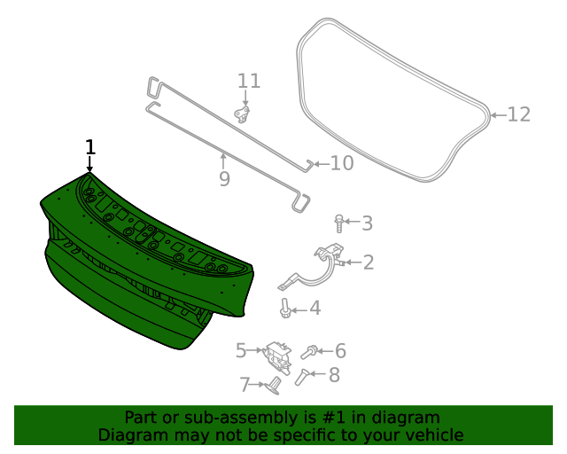 2021-2024 Kia K5 Trunk Lid 69200-L2310 | Kia Automotive Parts