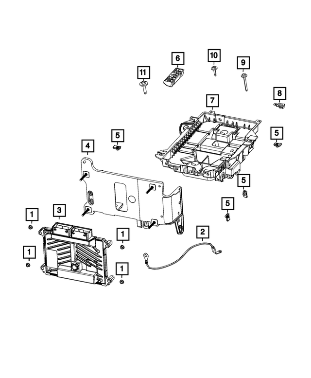 MOPAR GENUINE ENGINE CONTROLLER MODULE - 68534090AB - 68534090AB ...