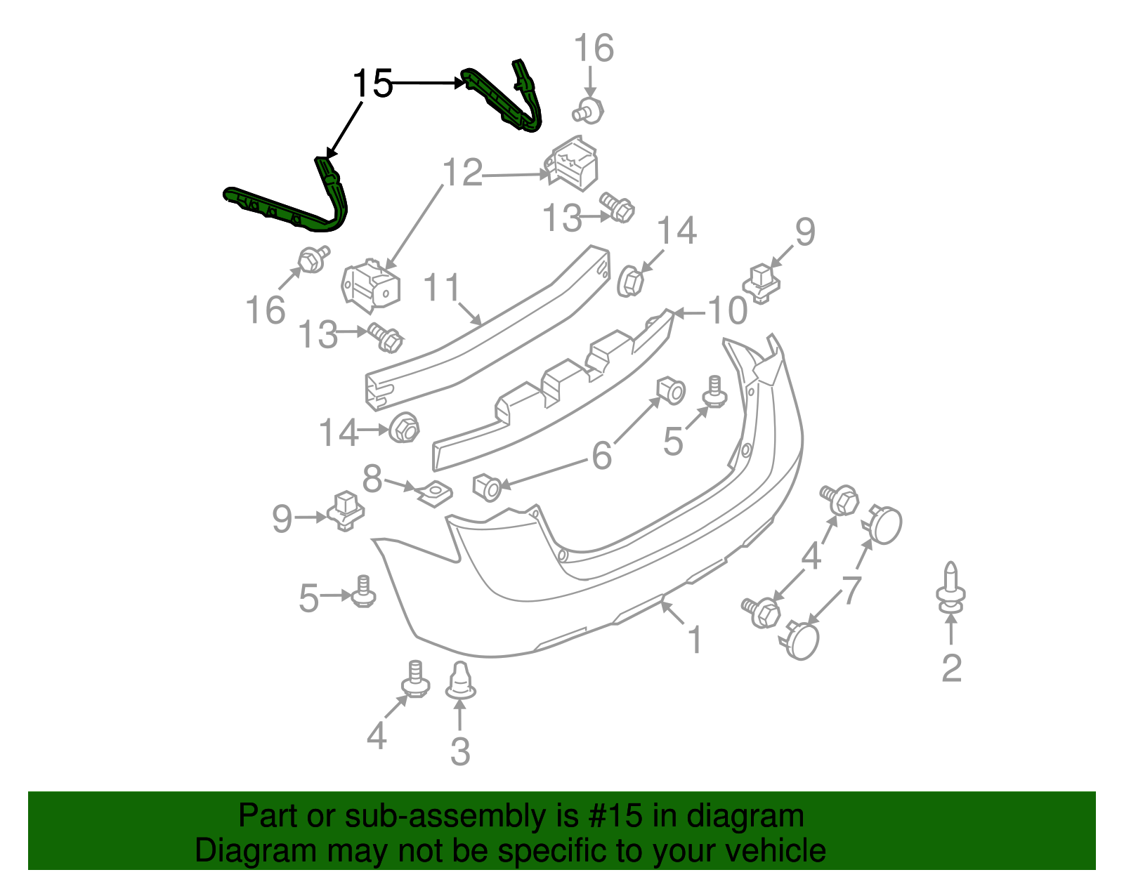 85220-JM000 - High-Quality Bumper Guide for 2008-2015 Nissan ...