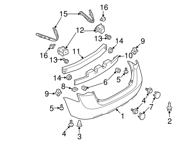 2011-2015 Nissan Energy Absorber 85090-JM00A | Nissan Parts Store