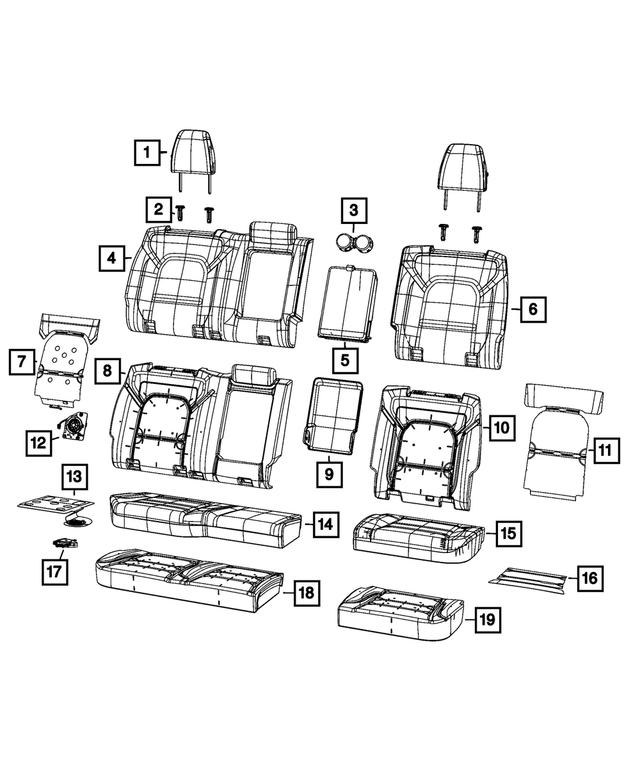 2021-2023 Ram 1500 Seat Back Foam 68459819AA | Mopar Estores