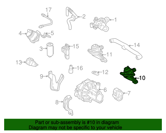 21403660 - Secondary Air Injection Pump Check Valve 1998-2011 Mercedes ...