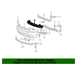 2007-2014 Chevrolet Front Bumper Fascia Center Support 15882454 GM ...