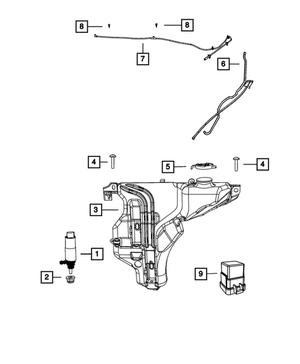 2008-2014 Mopar Windshield Washer Nozzle 68024312AB | Mopar.com ...