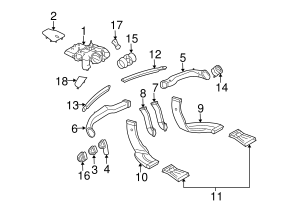 209-831-04-59-9051 - Dashboard Air Vent 2003-2009 Mercedes-Benz ...