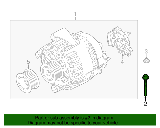 Genuine BMW 12-31-8-574-809 | Alternator Mount Bolt | FREE Shipping on ...