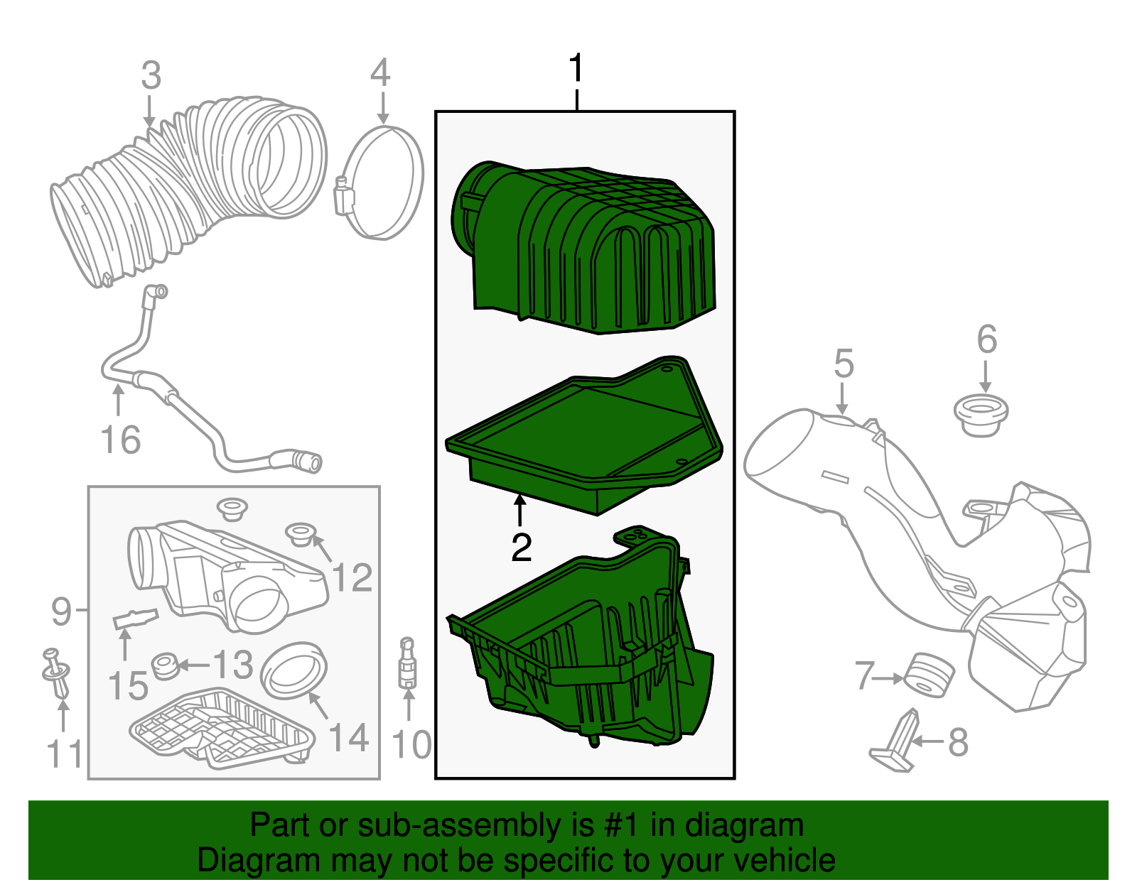 2011-2020 Mopar Air Cleaner Assembly 04861729AB | Mopar Parts Canada