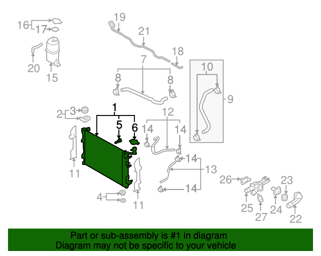 Genuine Radiator Assembly for 2007-2012 Hyundai Elantra | Part# 25310 ...