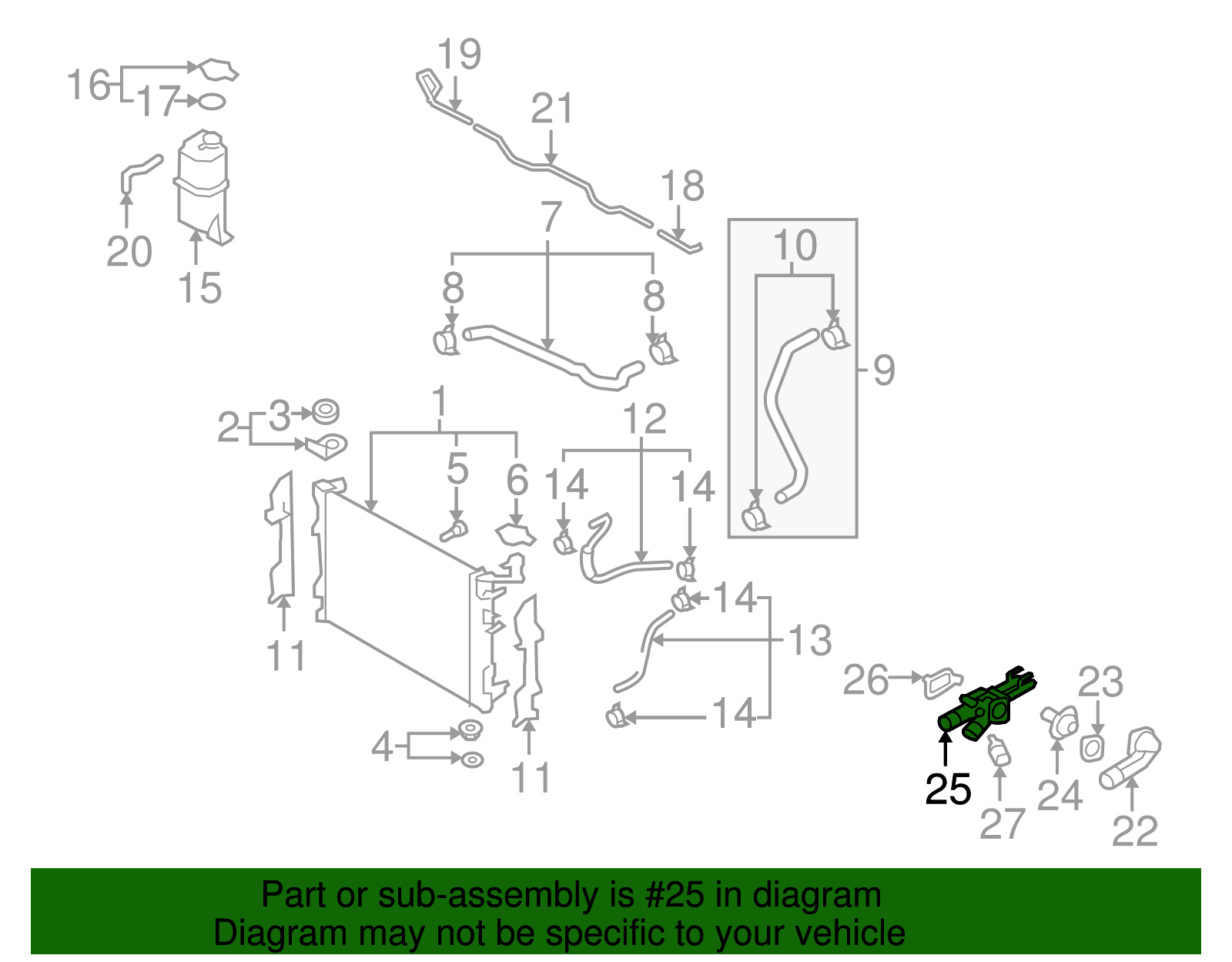 2003-2012 Hyundai Thermostat Housing 25620-23640 | OEM Parts Online