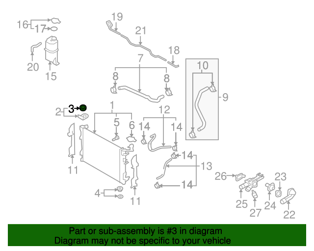 2002-2015 Hyundai Radiator Assembly Upper Insulator 25335-3D000 | OEM ...