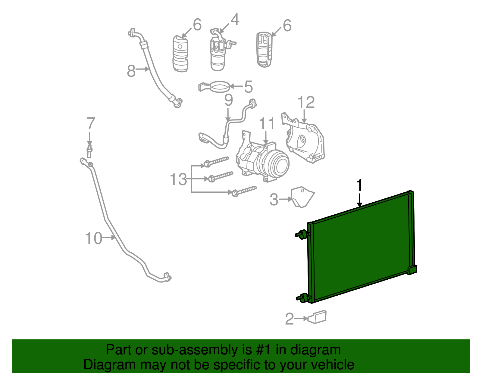 1999-2014 GM Air Conditioning Condenser 20913751 GM | GMPartsDirect.com