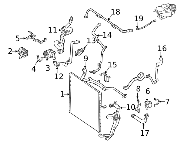 000-500-63-00 - Engine Auxiliary Water Pump 2021-2024 Mercedes-Benz ...
