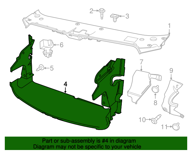 Genuine OEM Pitch Black Front Bumper Fascia Air Deflector Part ...