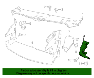 2014-2017 Chevrolet SS Intake Air Baffle 92267814 | OEM Parts Online