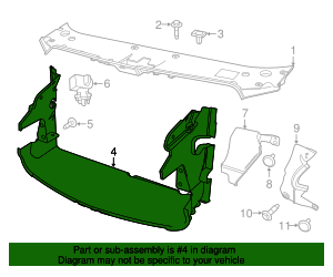 Genuine OEM Pitch Black Front Bumper Fascia Air Deflector Part ...