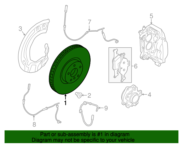 Genuine BMW 34-11-8-854-273 | Front Brake Rotor (348x30) | FREE ...