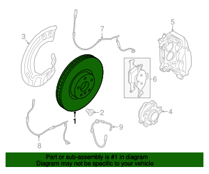 Genuine BMW 34-11-8-854-273 | Front Brake Rotor (348x30) | FREE ...