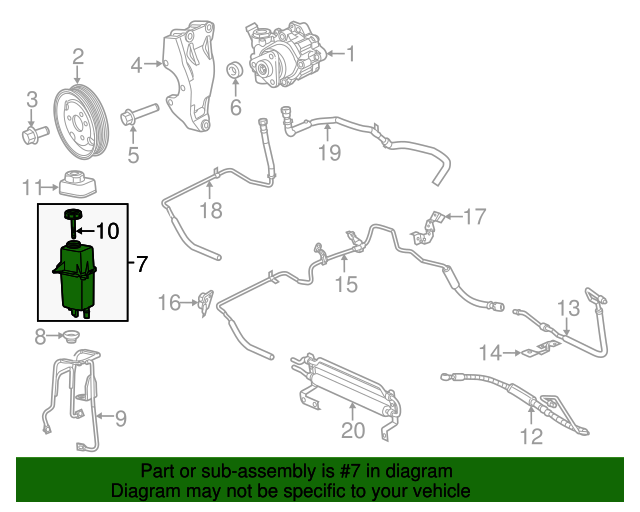 2014-2021 Ram Power Steering Pump Reservoir 68135084AA | TascaParts.com
