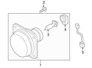 2001-2005 Mazda Fog Lamp Assembly N066-51-680A | OEM Parts Online